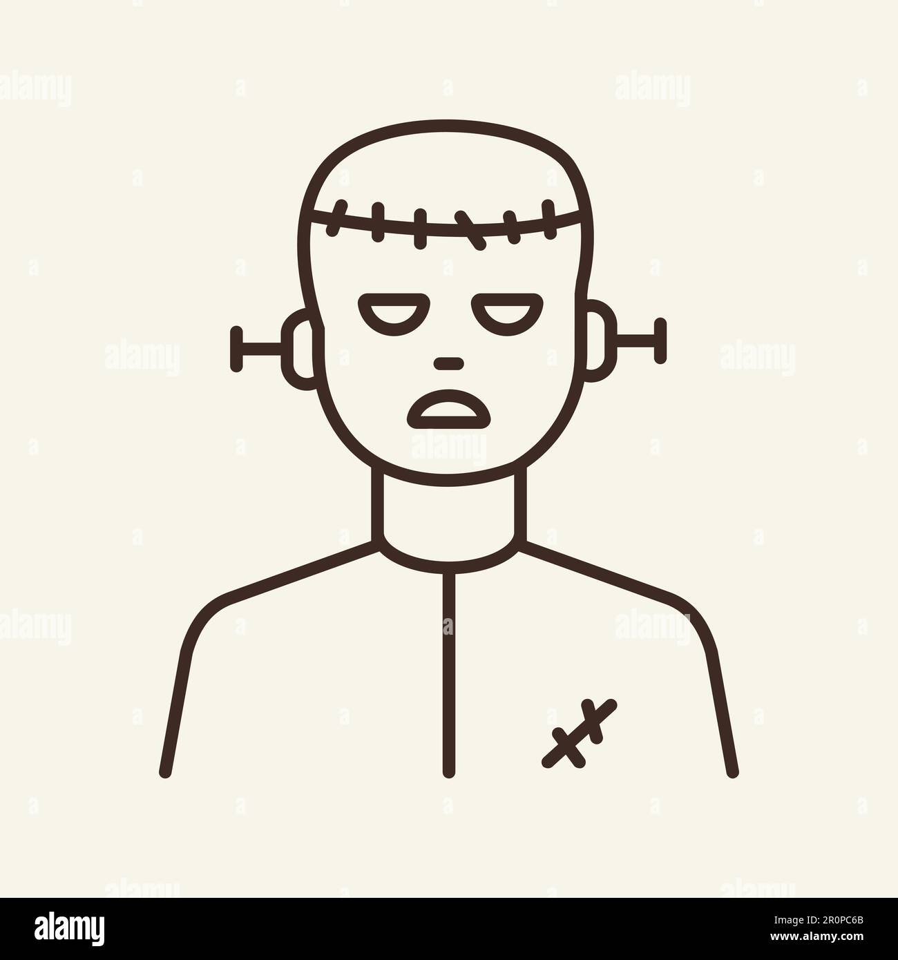Evil zombie line icon Stock Vector Images - Alamy