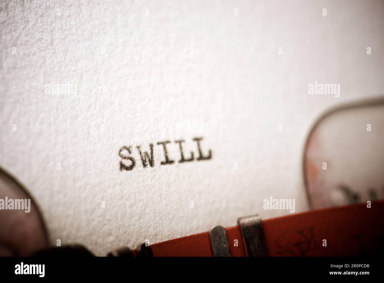 Swill word written with a typewriter Stock Photo - Alamy