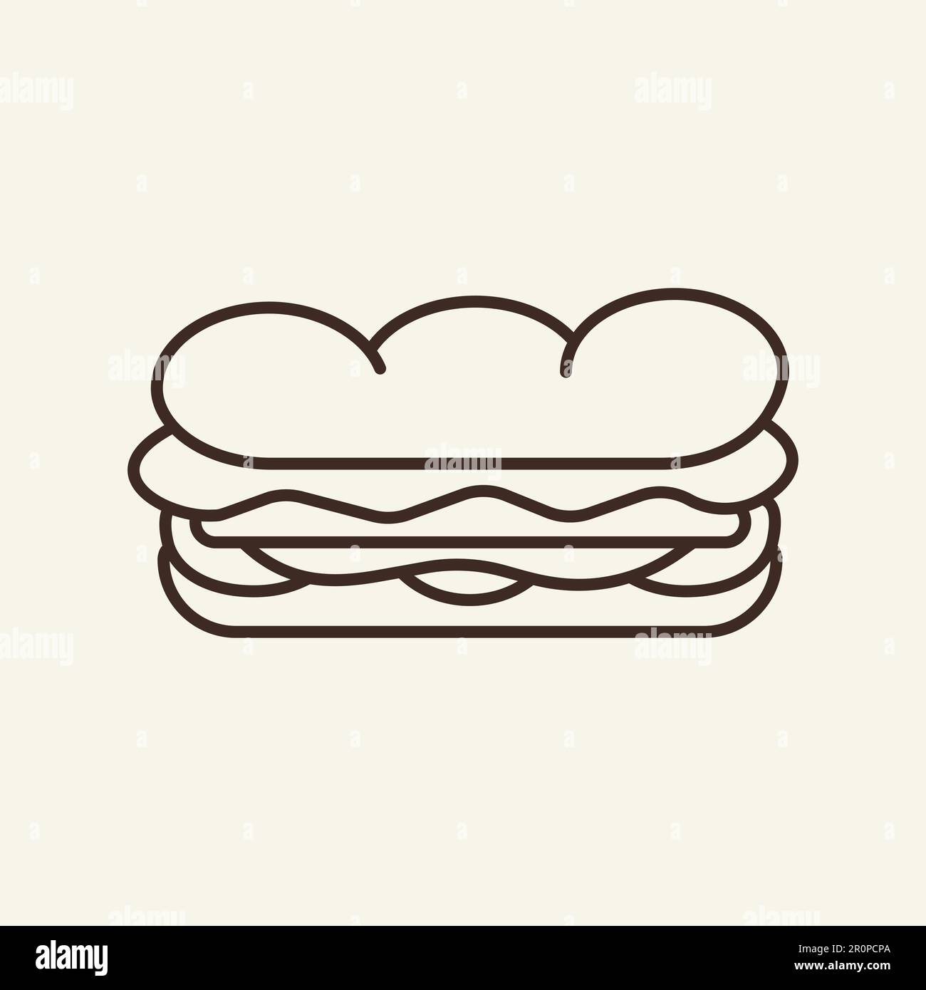 Sandwich line icon Stock Vector Image & Art - Alamy
