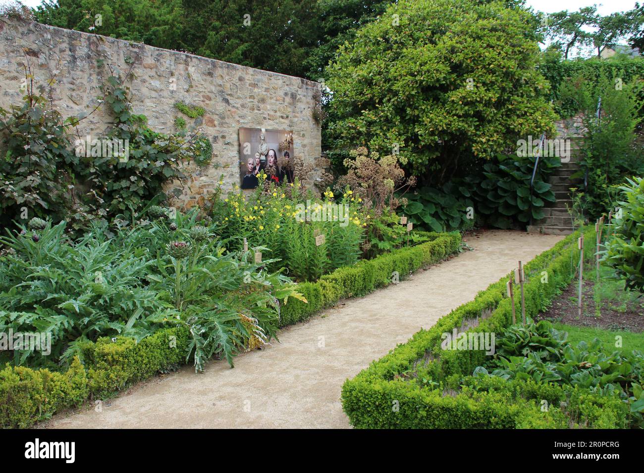 medieval garden in an abbey in daoulas in brittany (france Stock Photo ...