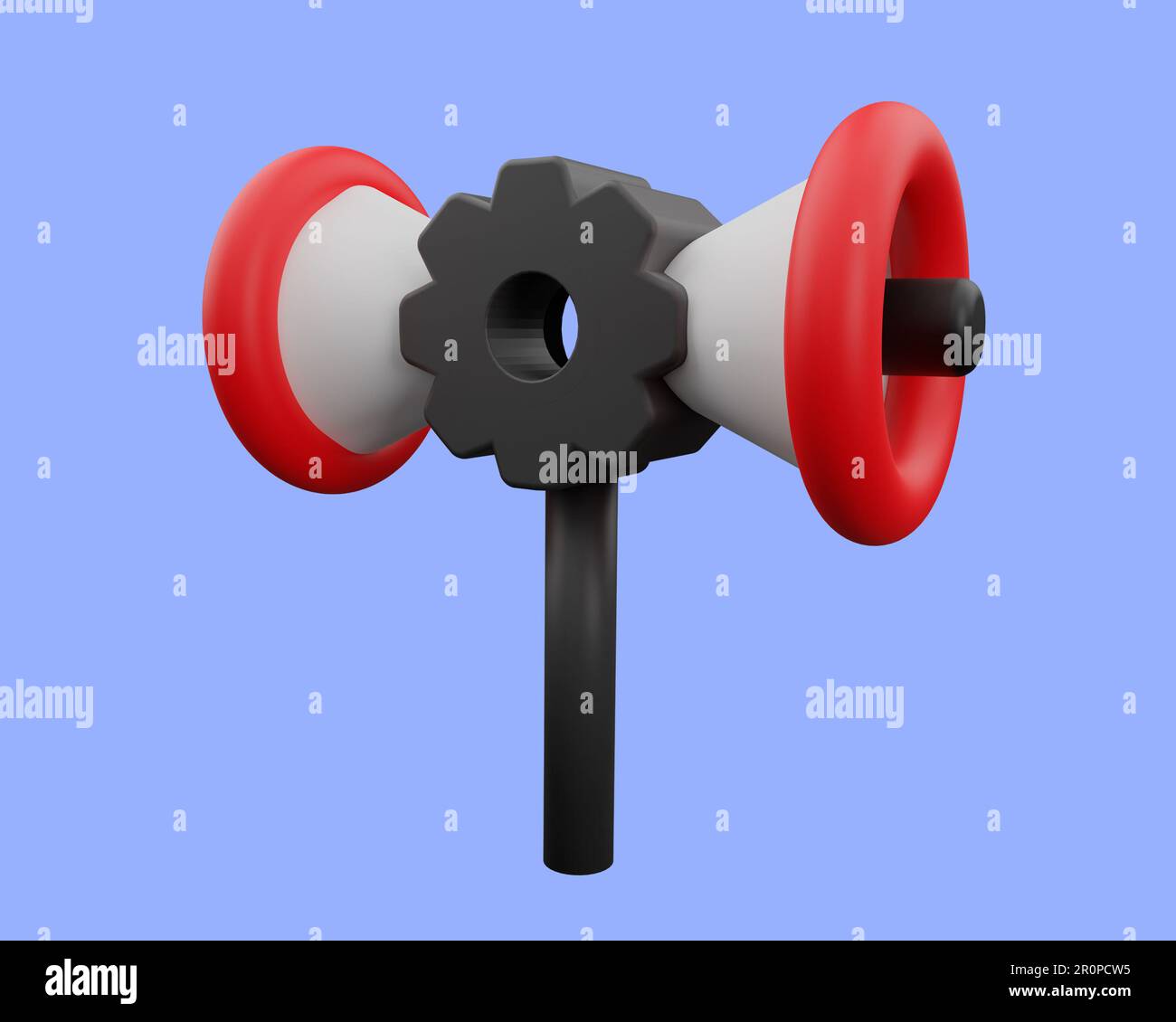 3d rendering megaphone alarm setup Stock Photo - Alamy