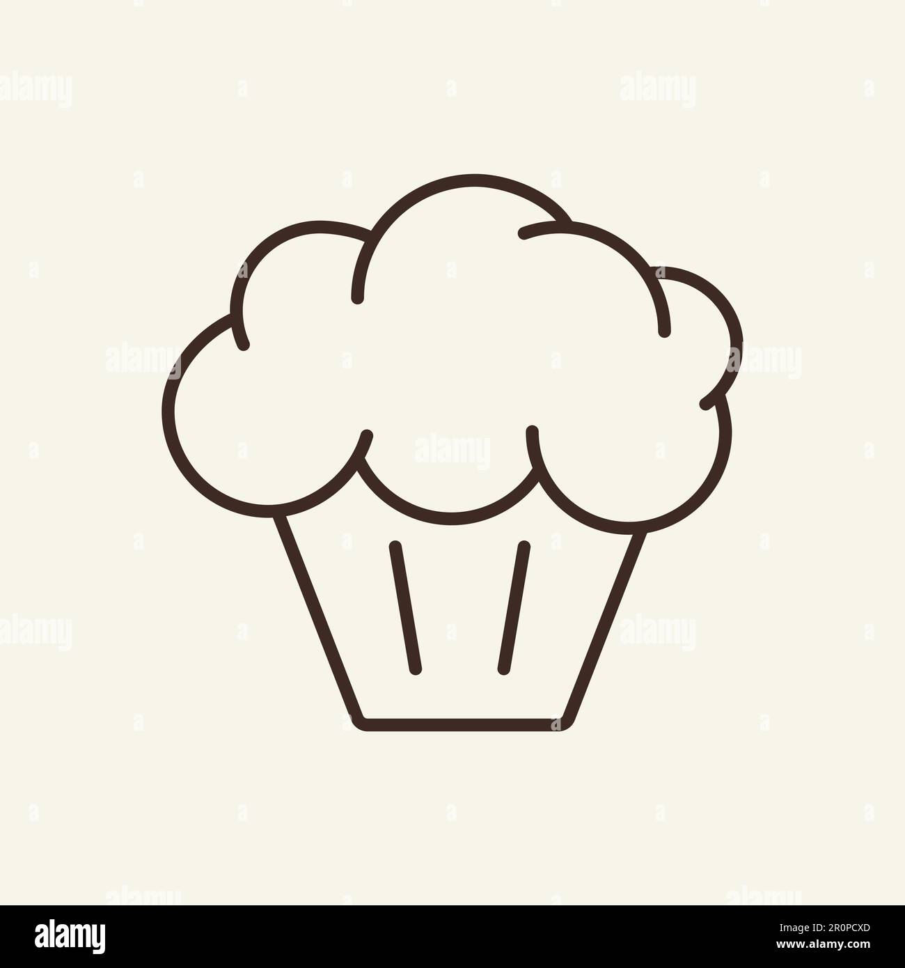Bread muffin icon outline Stock Vector Images - Alamy