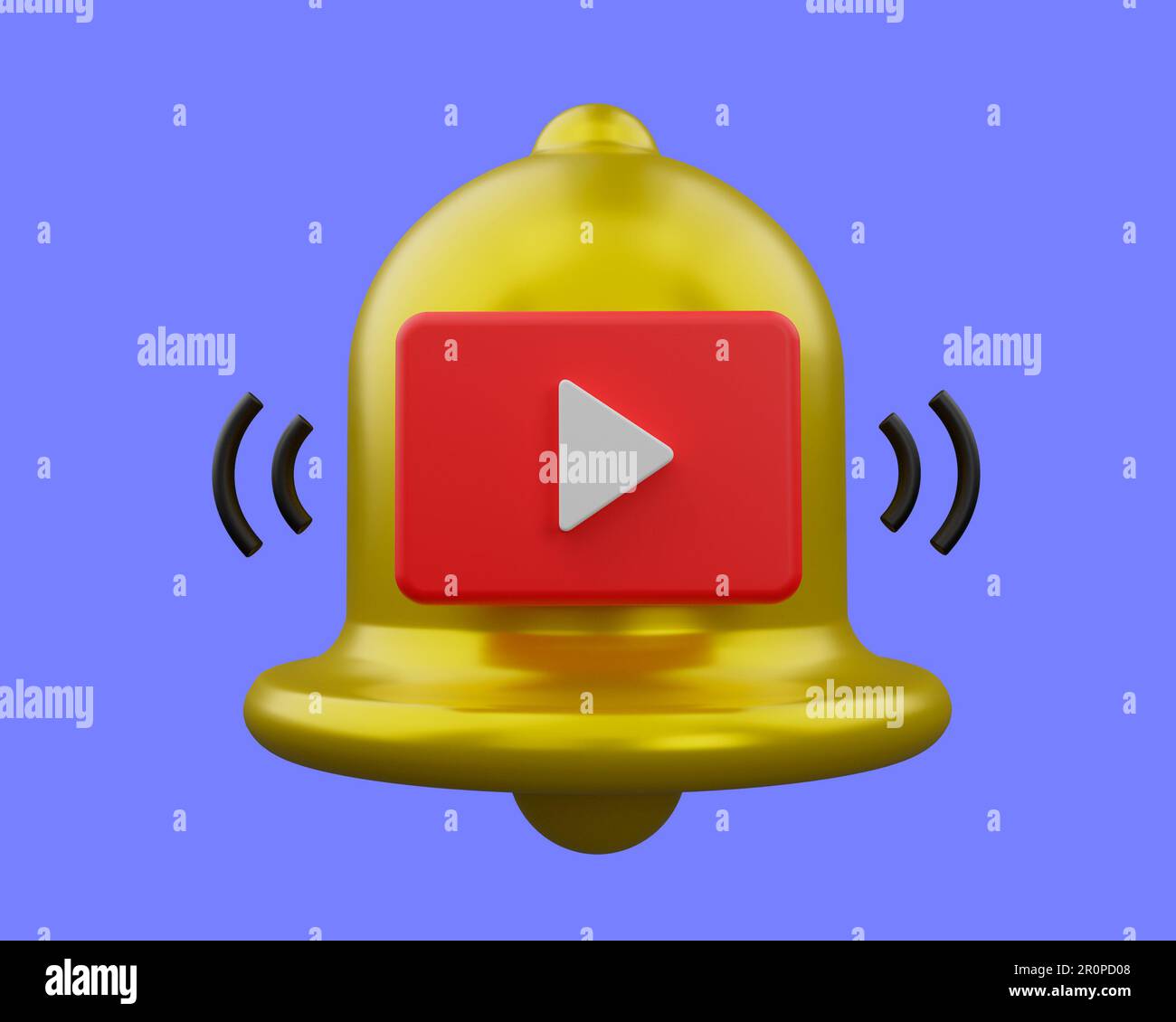 Alarm bell icon symbol 3d hi-res stock photography and images - Alamy