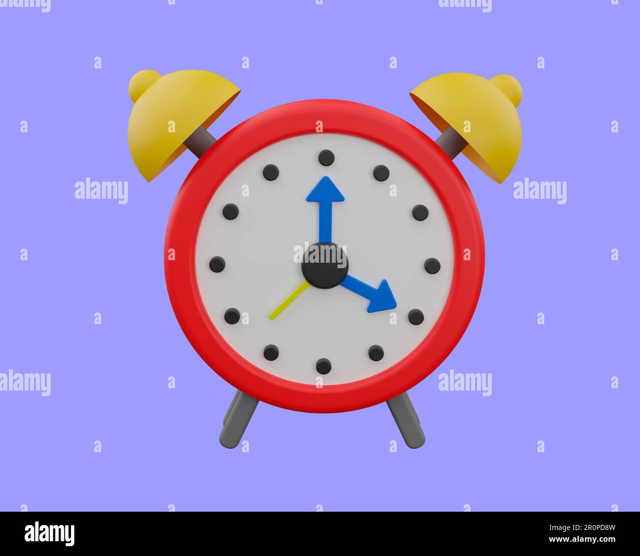 Table clock icon 3D rendering Stock Photo - Alamy