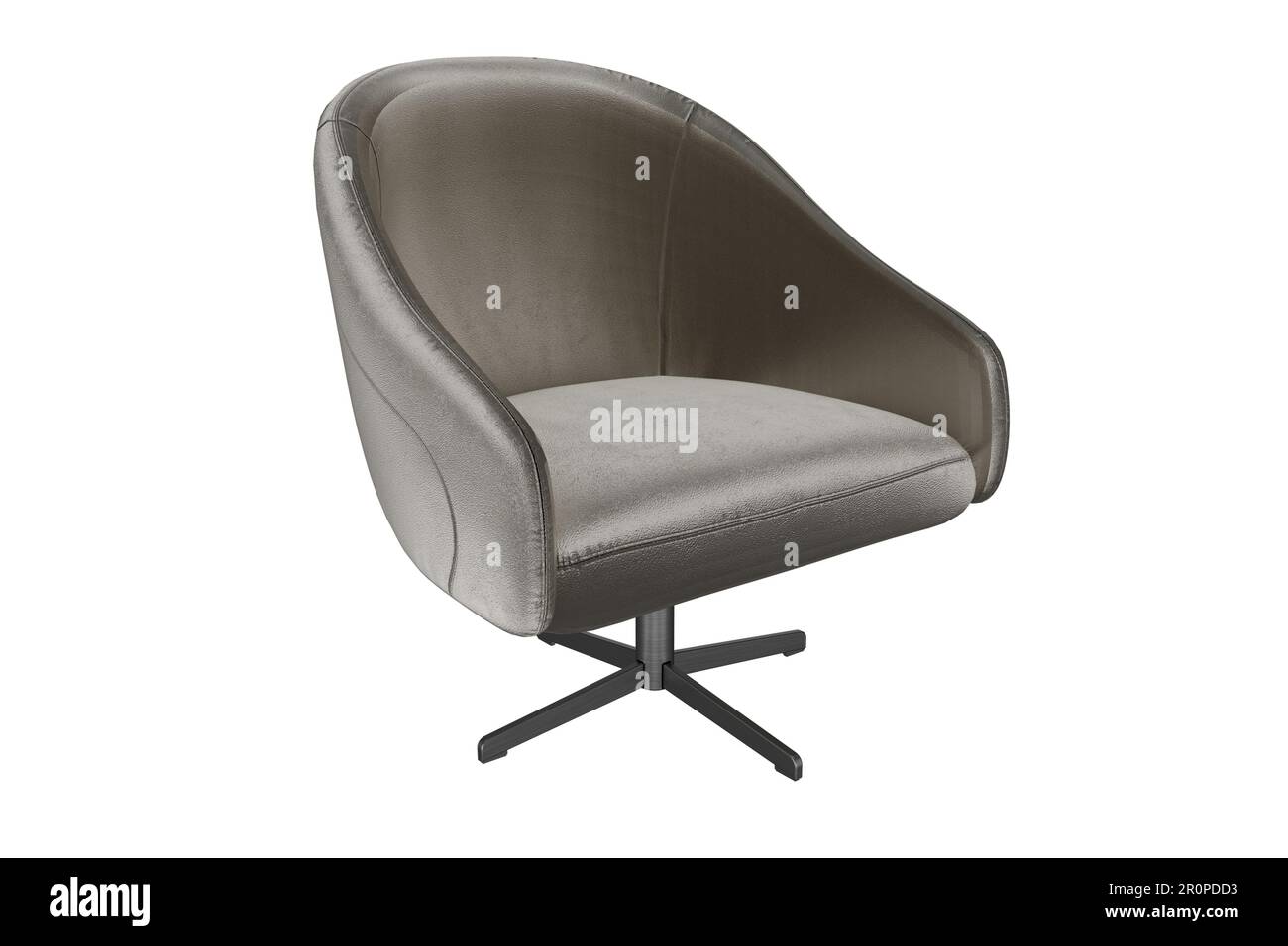 3d rendering realistic glossy gray chair Stock Photo - Alamy