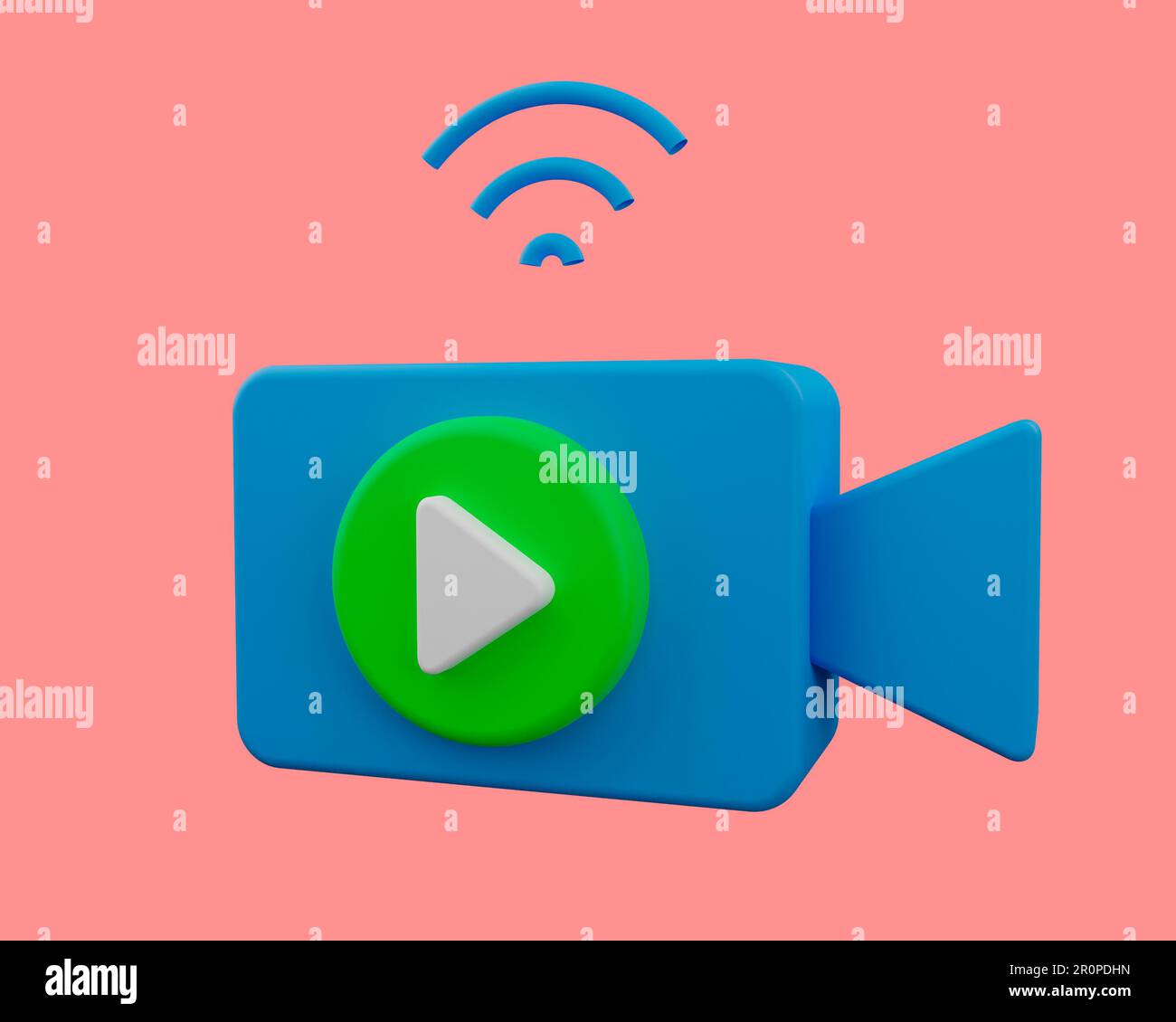 Live video streaming icon, 3d rendering Stock Photo - Alamy