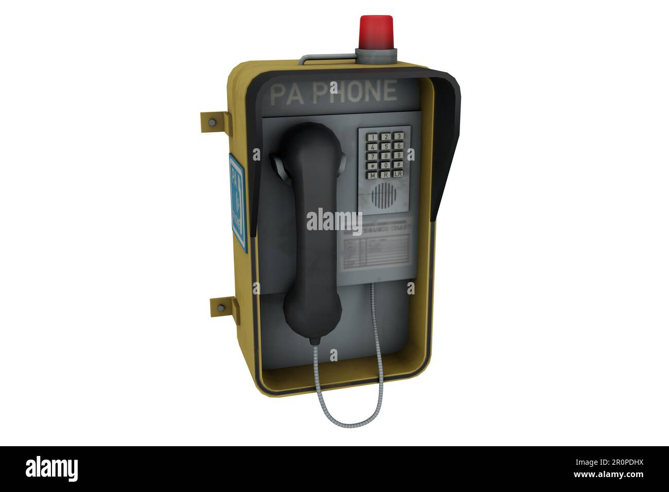 3d rendering industrial public emergency telephone Stock Photo - Alamy