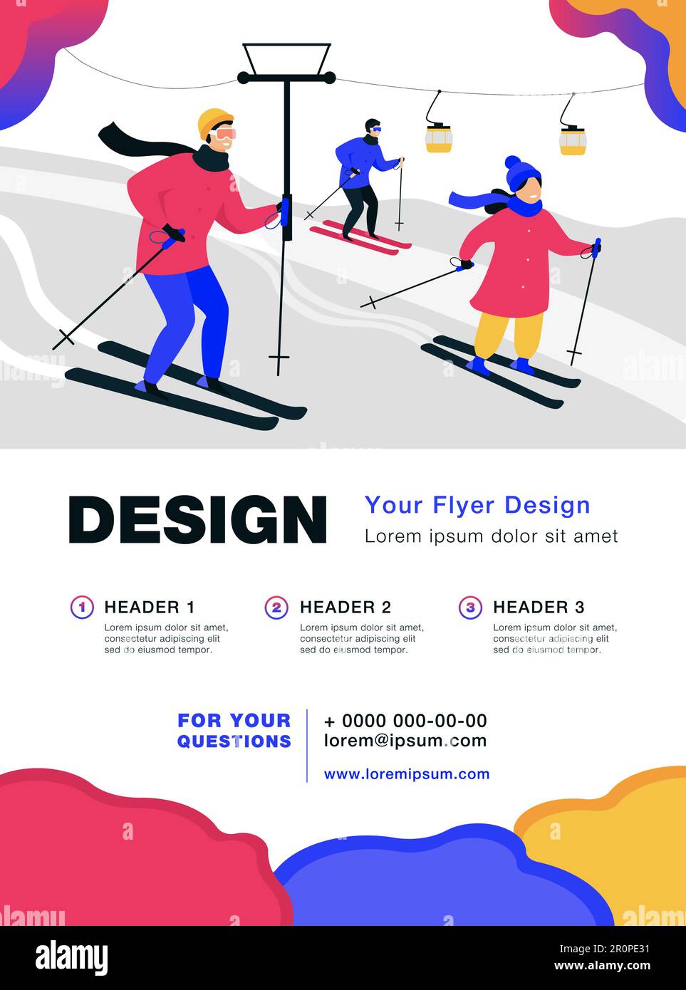 Skiing family resort Stock Vector Images - Alamy