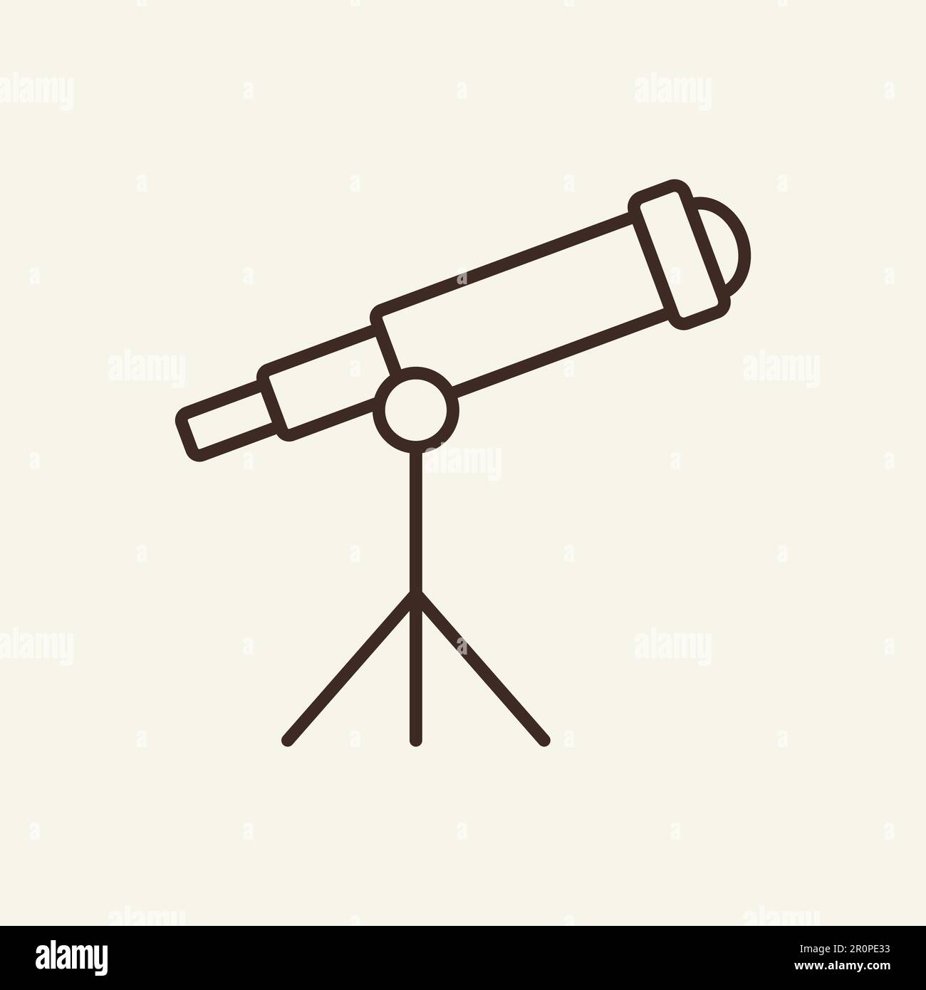 Black line spyglass telescope lens Stock Vector Images - Alamy