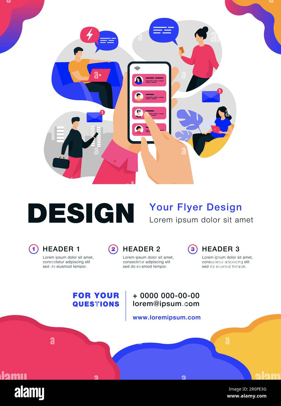 News message mobile Stock Vector Images - Alamy