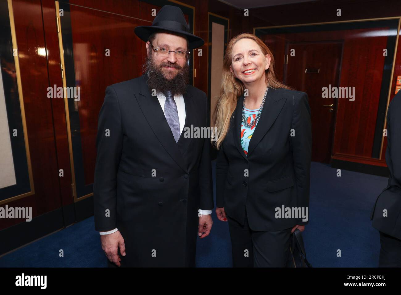Berlin, Germany. 09th May, 2023. Yehuda Teichtal (l), rabbi, and ...