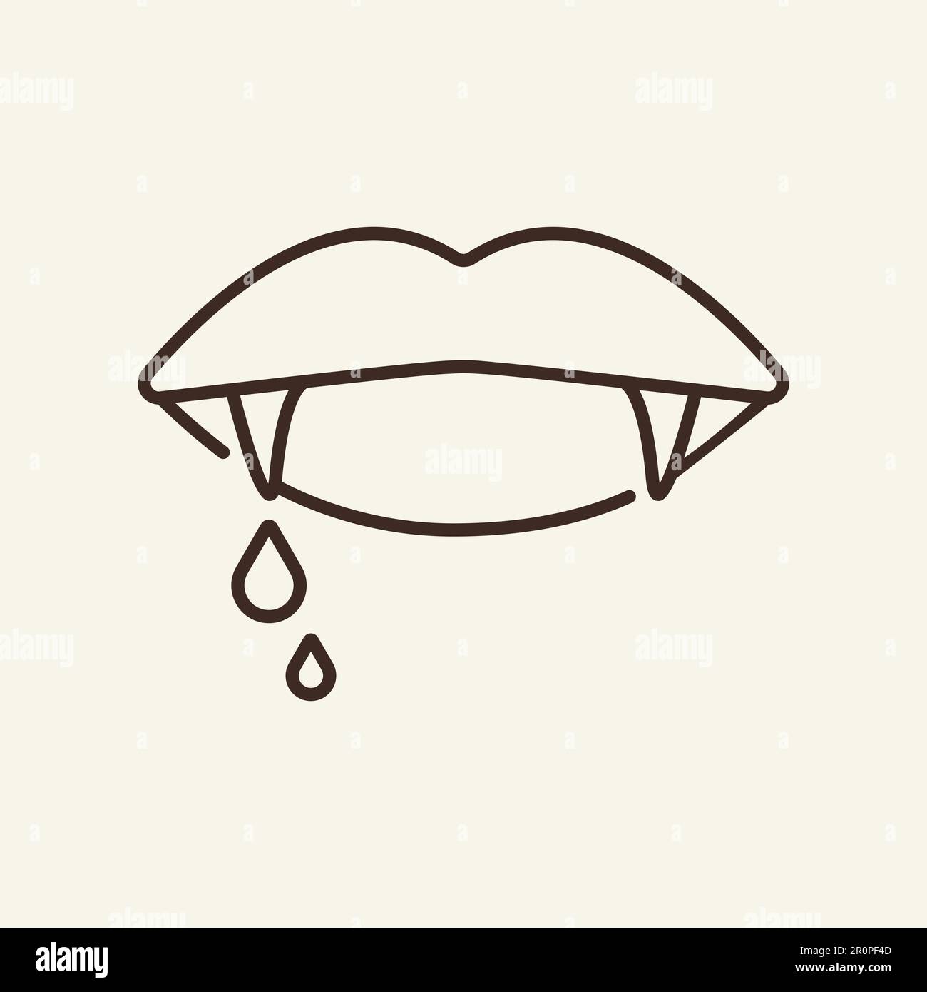 Vampire bite vector line icon Stock Vector Image & Art - Alamy