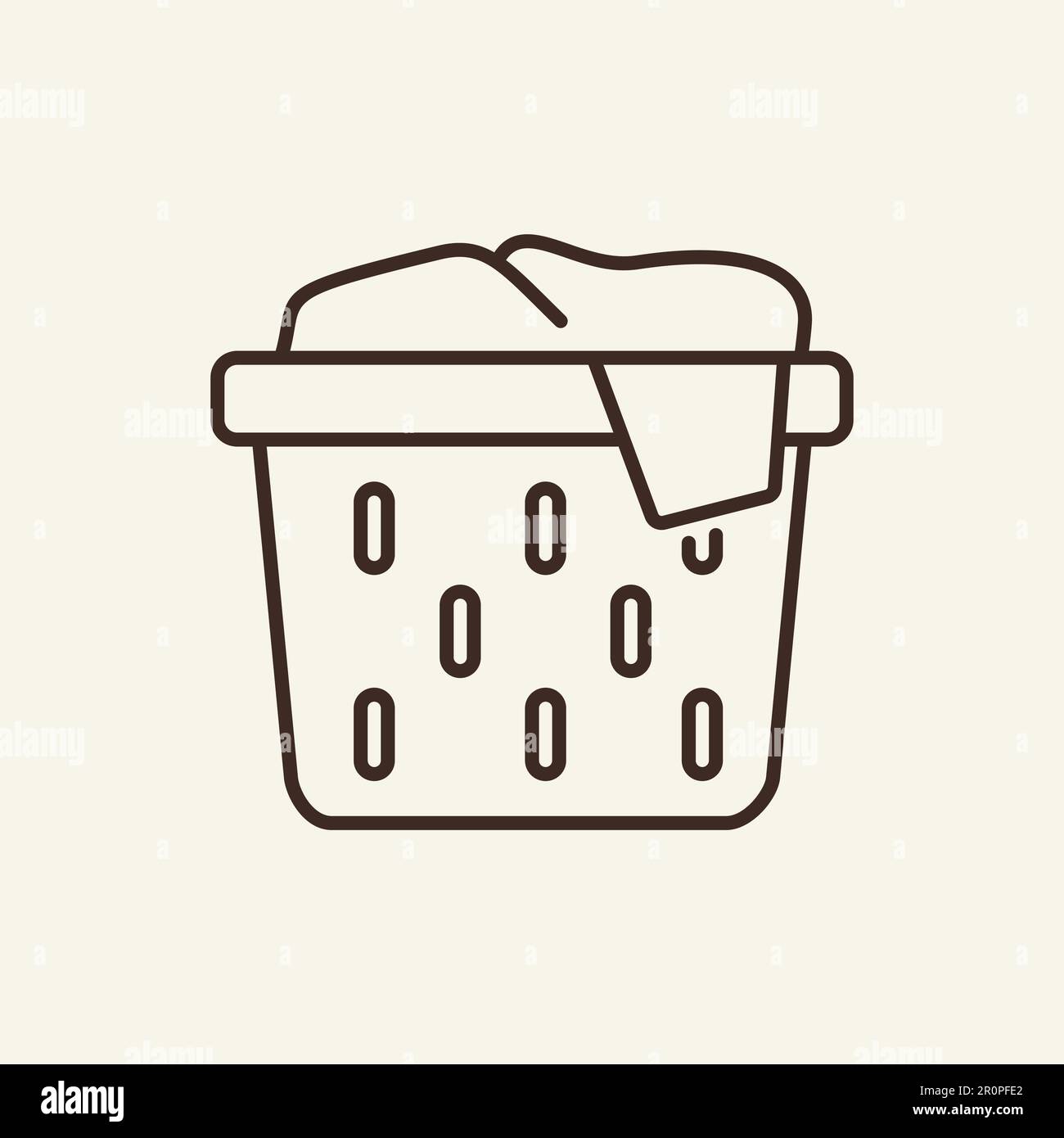 Basket full dirty laundry Stock Vector Images - Alamy