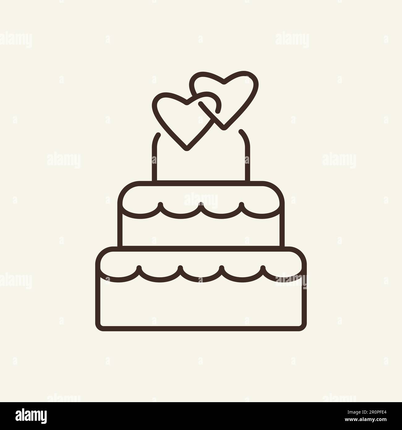 Wedding cake line icon Stock Vector Image & Art - Alamy
