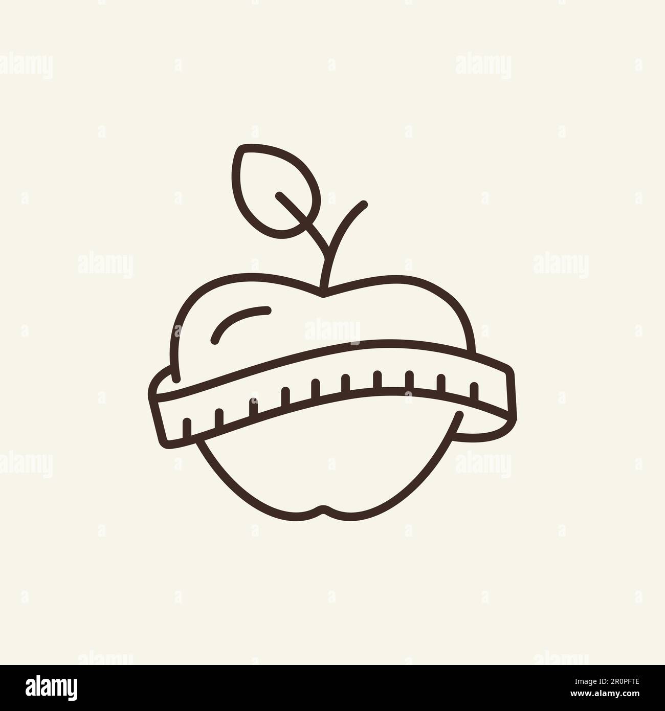 Concept diet slimming plan Stock Vector Images - Alamy