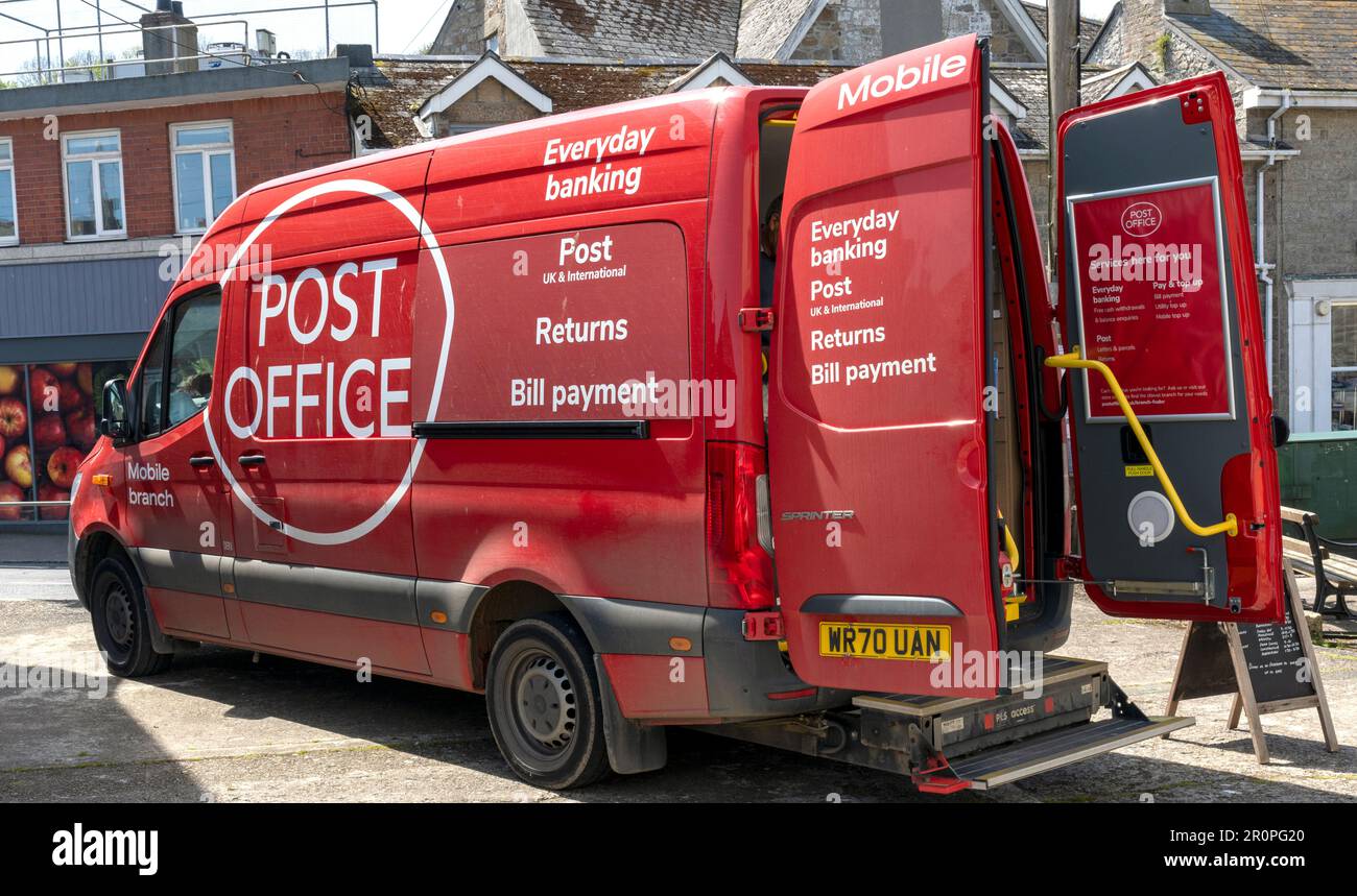 Mobile Post Office Van Stock Photo - Alamy