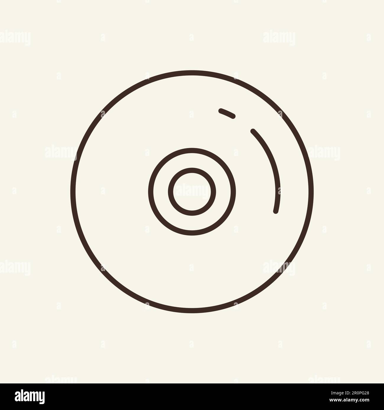 Compact disc linear icon Stock Vector Images - Alamy