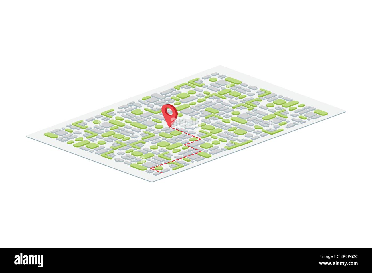 3D Isometric Map Pointer On Blue Background. Vector Stock Vector Image & Art - Alamy