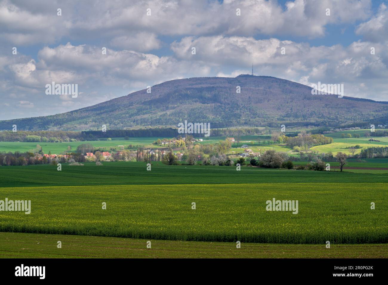 Lower Silesian landscape in the spring Mount Sleza Stock Photo - Alamy
