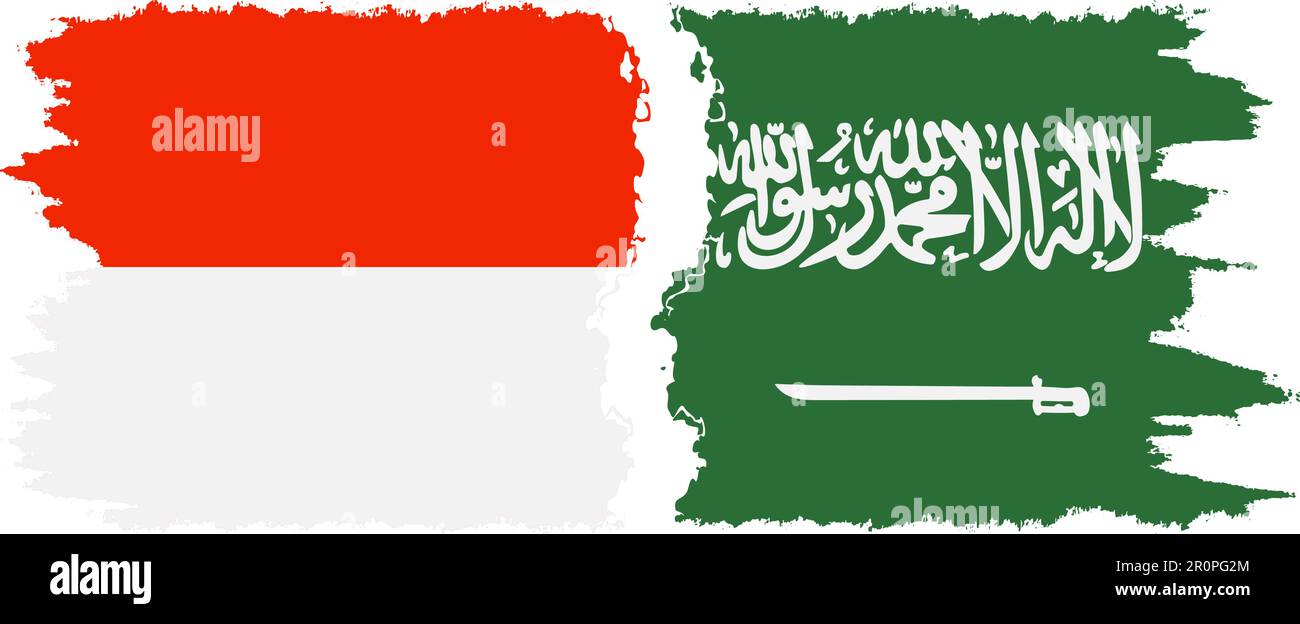 Saudi arabia indonesia flag hi-res stock photography and images - Alamy
