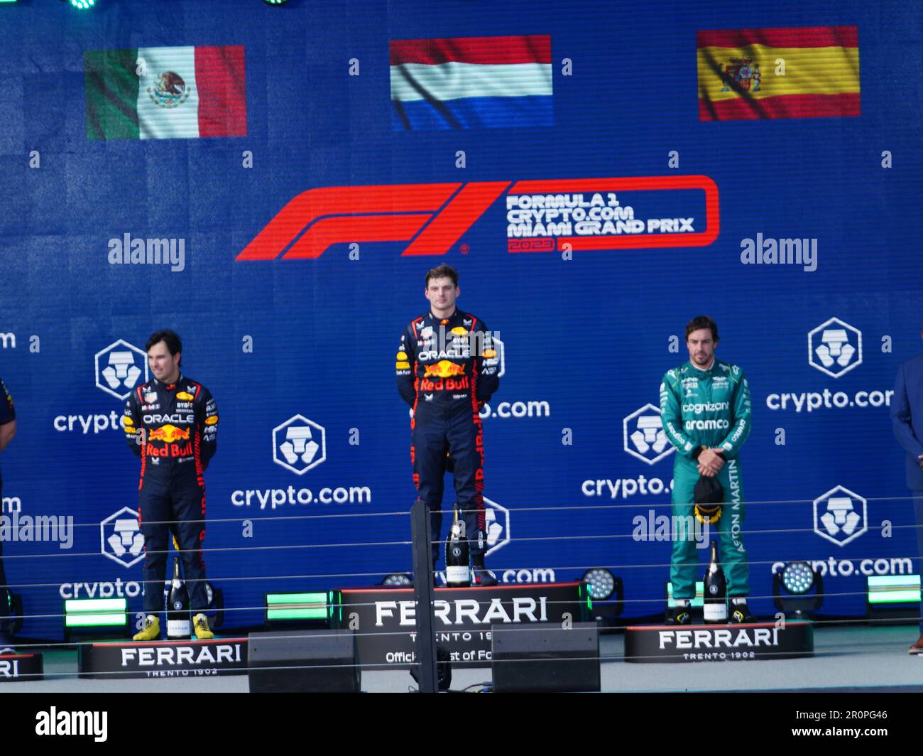 Miami, USA. 09th May, 2023. MIAMI, Florida, USA 07. May 2023; PODIUM ...