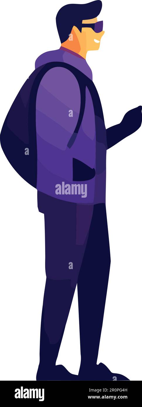 Hipster man walking on Stock Vector Images - Alamy