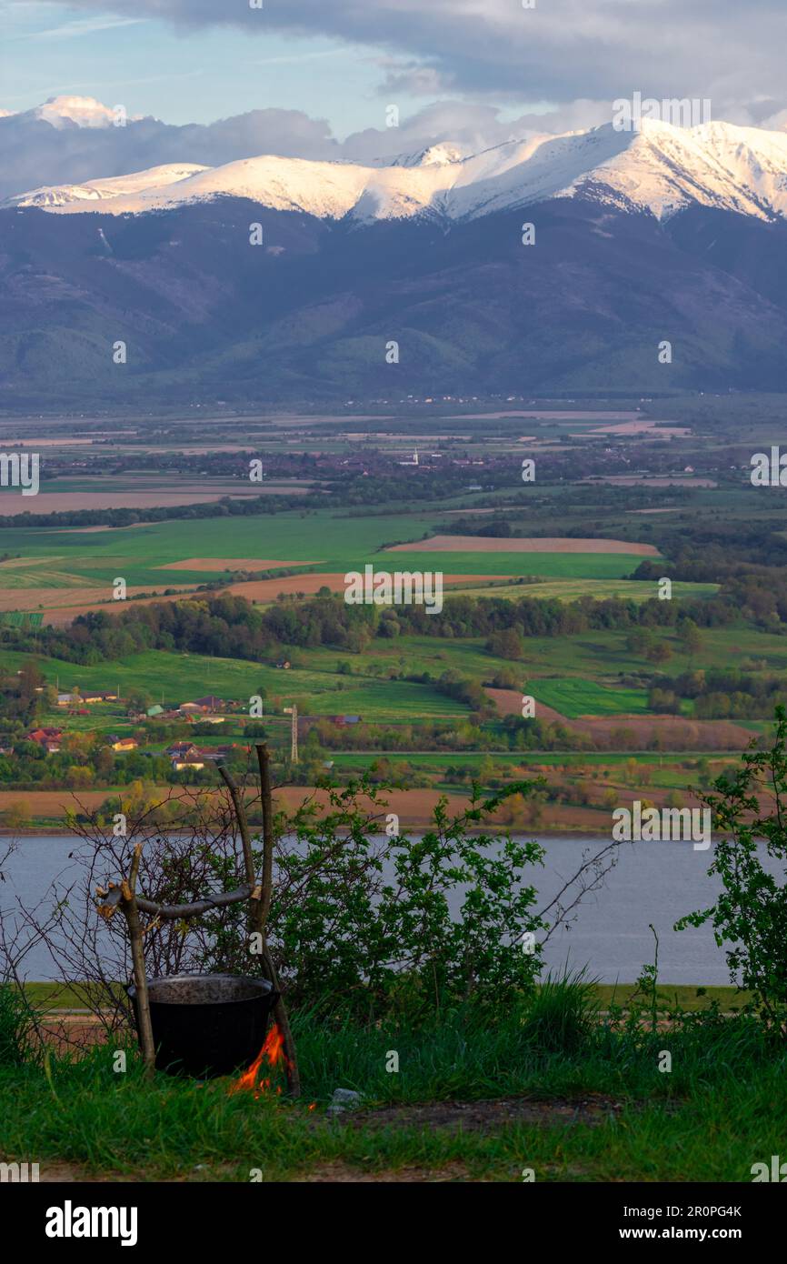 Photography of the beautiful Transylvanian landscape with countryside ...