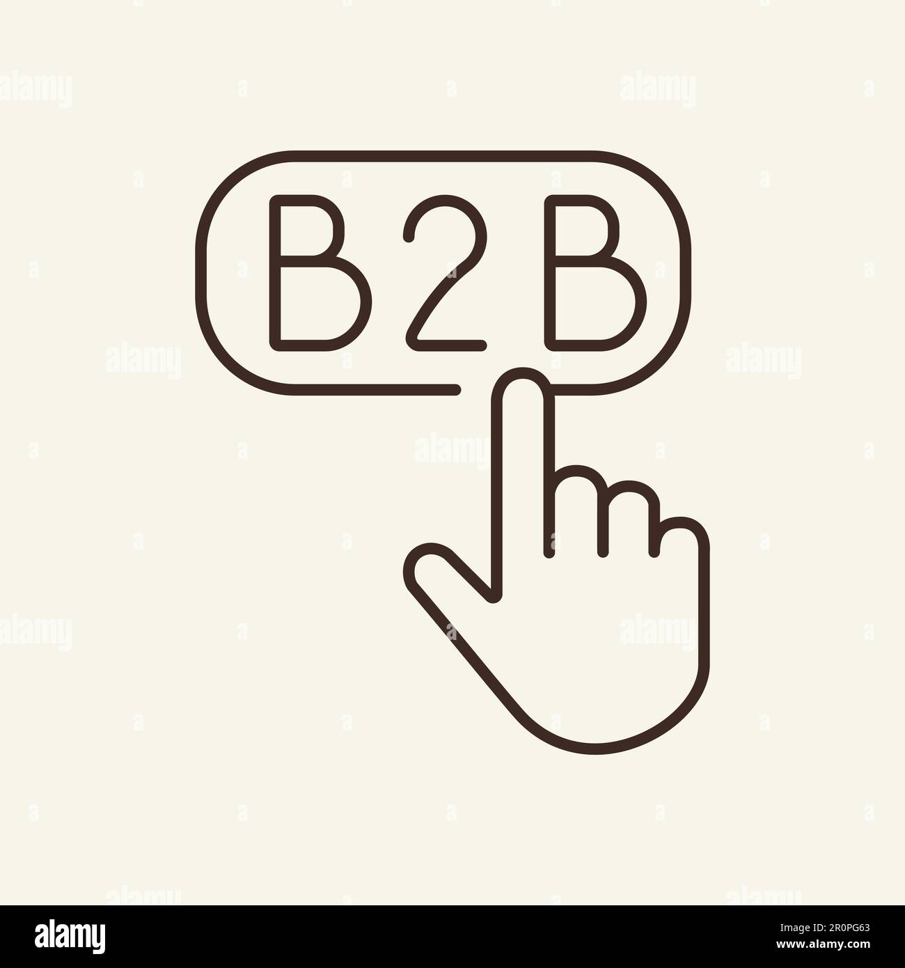 B2B line icon Stock Vector Image & Art - Alamy