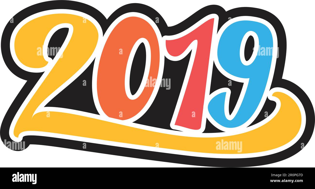 2019 red white new Stock Vector Images - Alamy