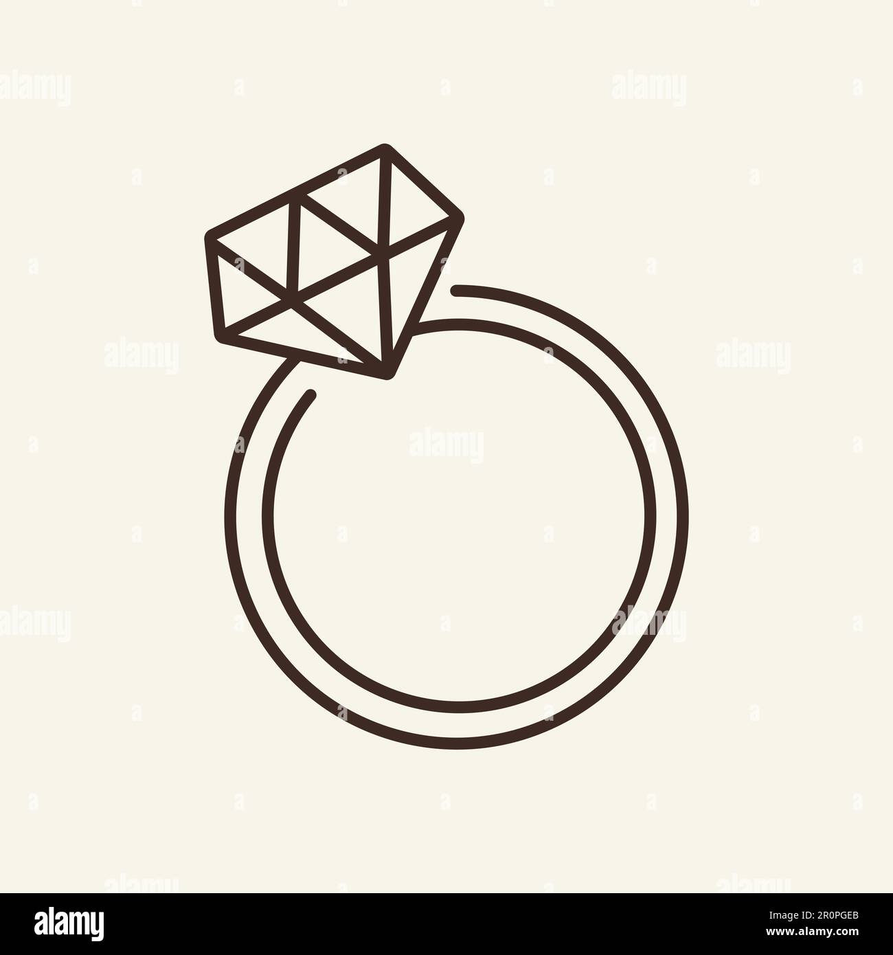 Engagement ring line icon Stock Vector Image & Art - Alamy