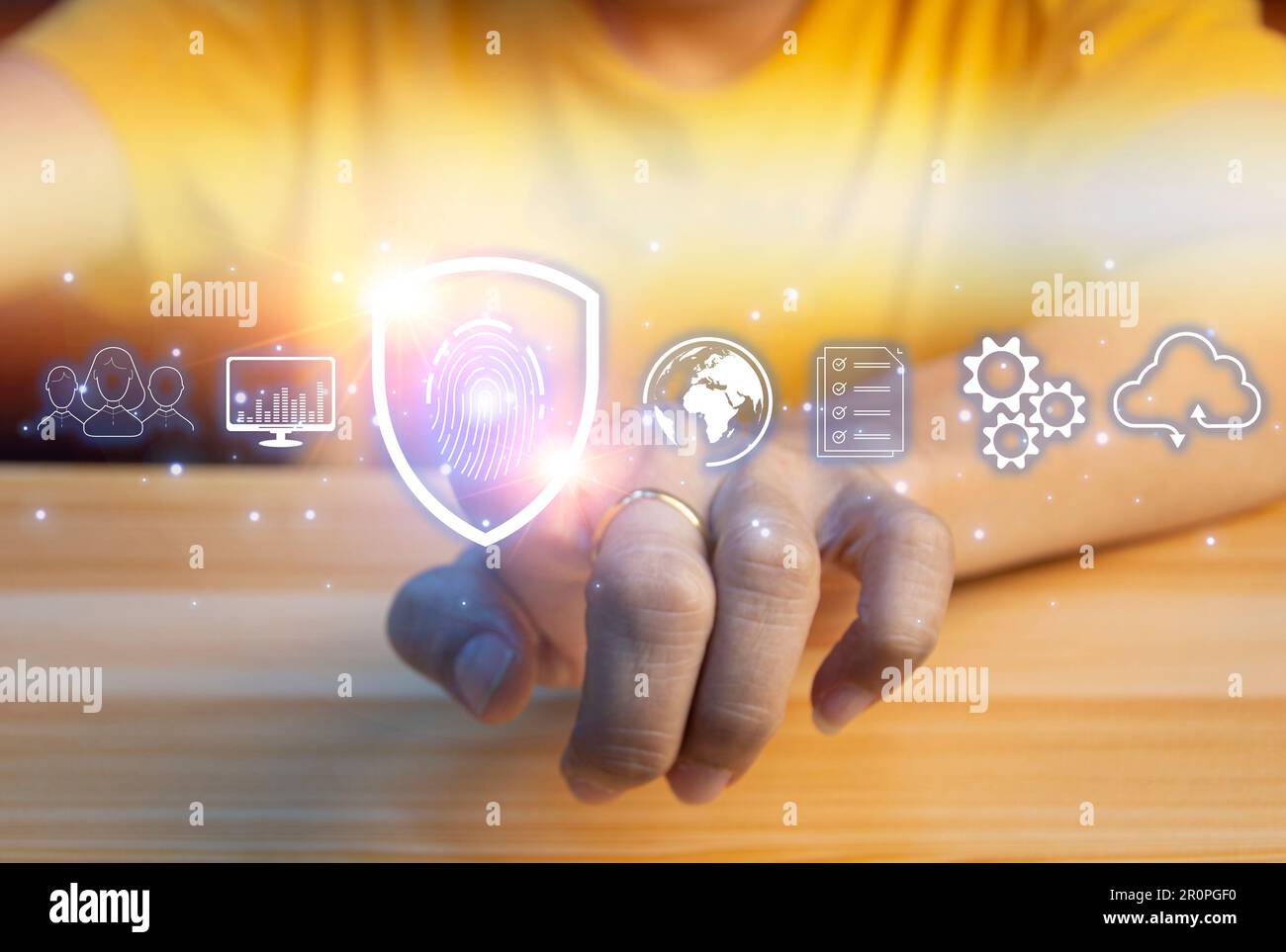 concept of system login To protect security and collect user data Stock ...