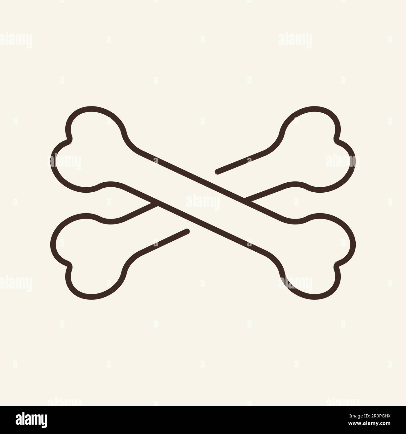 Crossed bones vector line Stock Vector Image & Art - Alamy