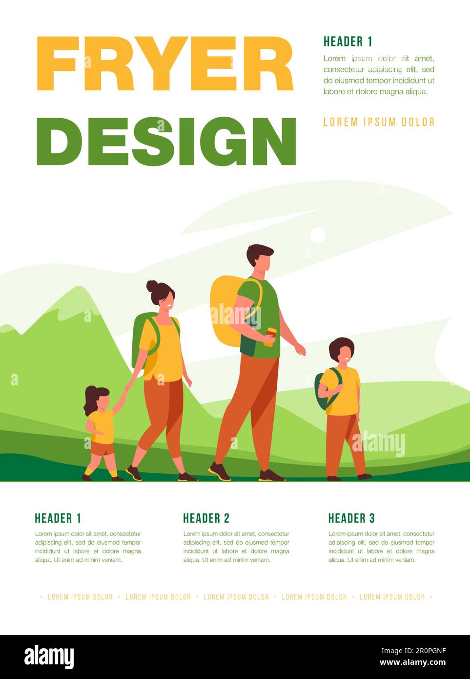 Happy active family walking outdoors Stock Vector Image & Art - Alamy