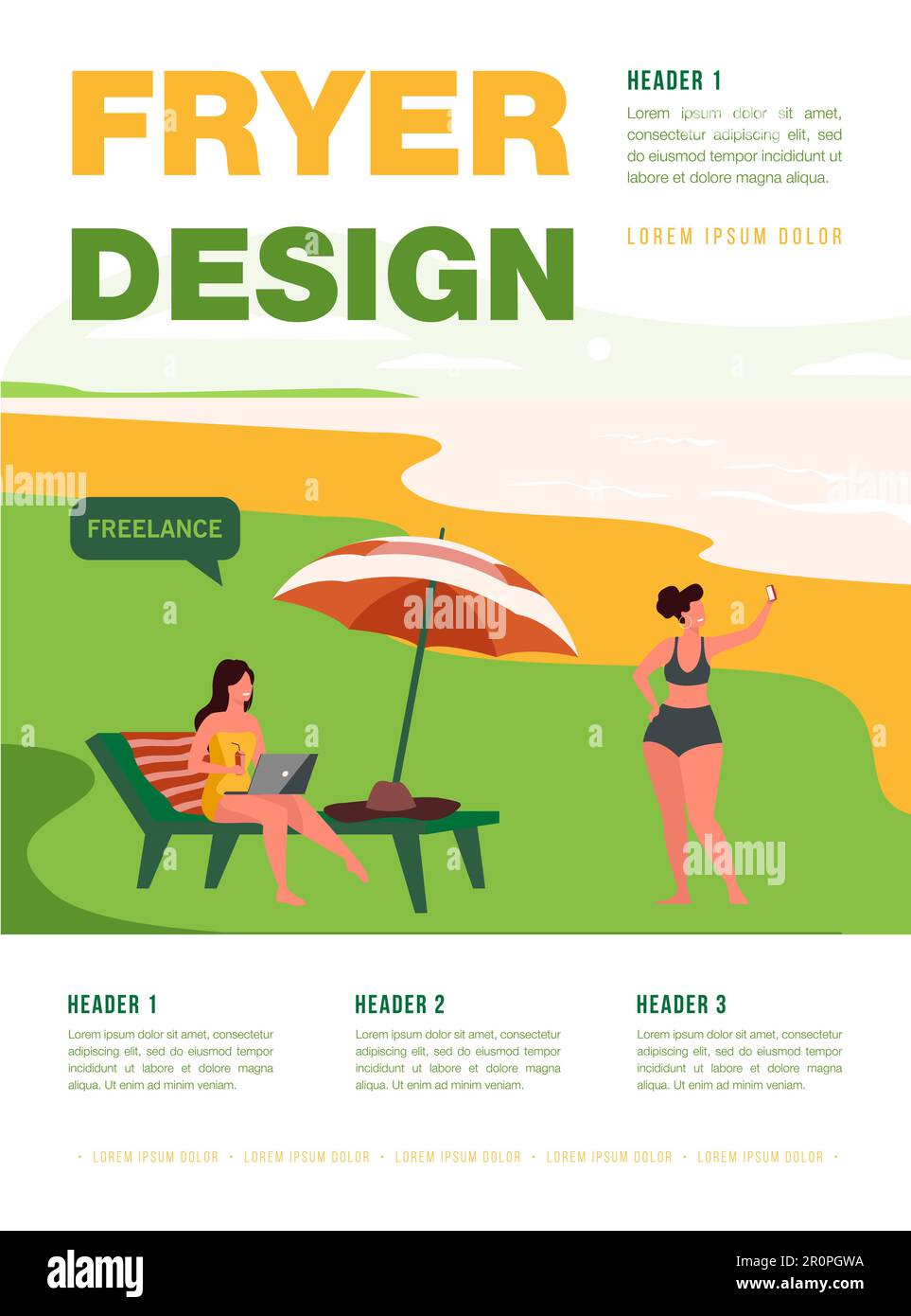 Summer business freelancer business Stock Vector Images - Alamy