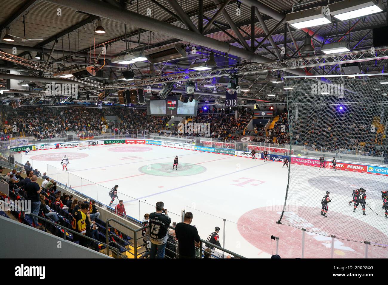 Munich, Germany. 09th May, 2023. Ice hockey: International match, World ...