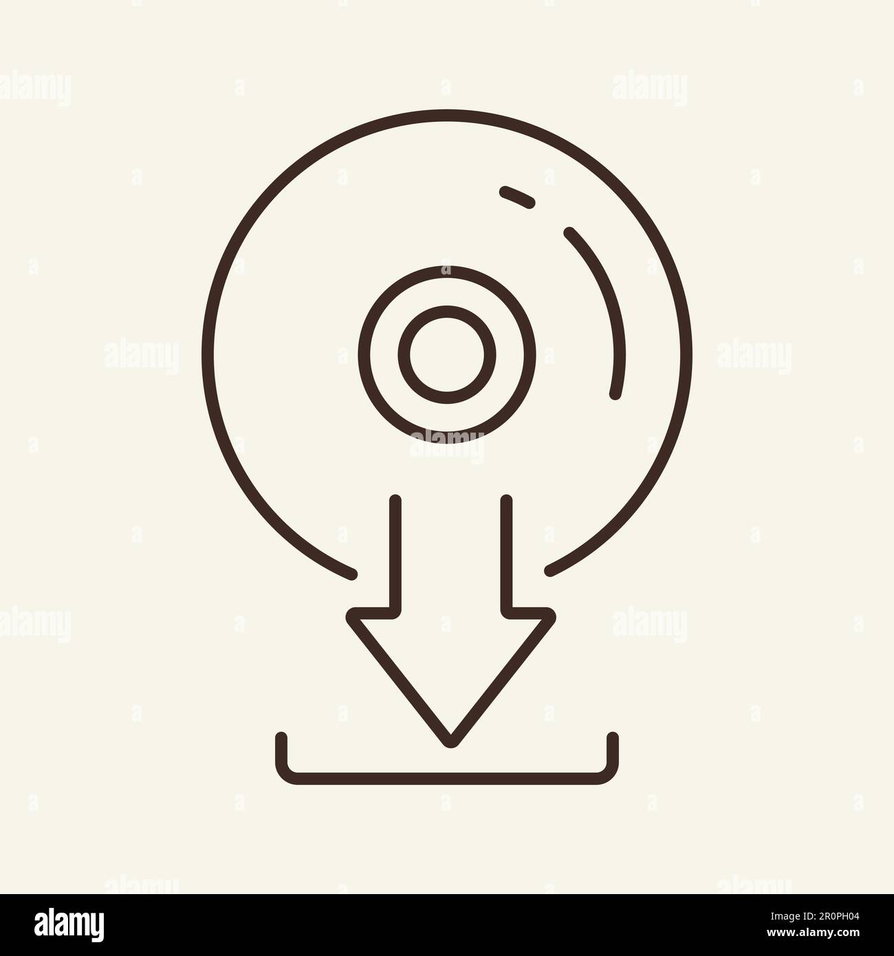 Download from CD line icon Stock Vector Image & Art - Alamy