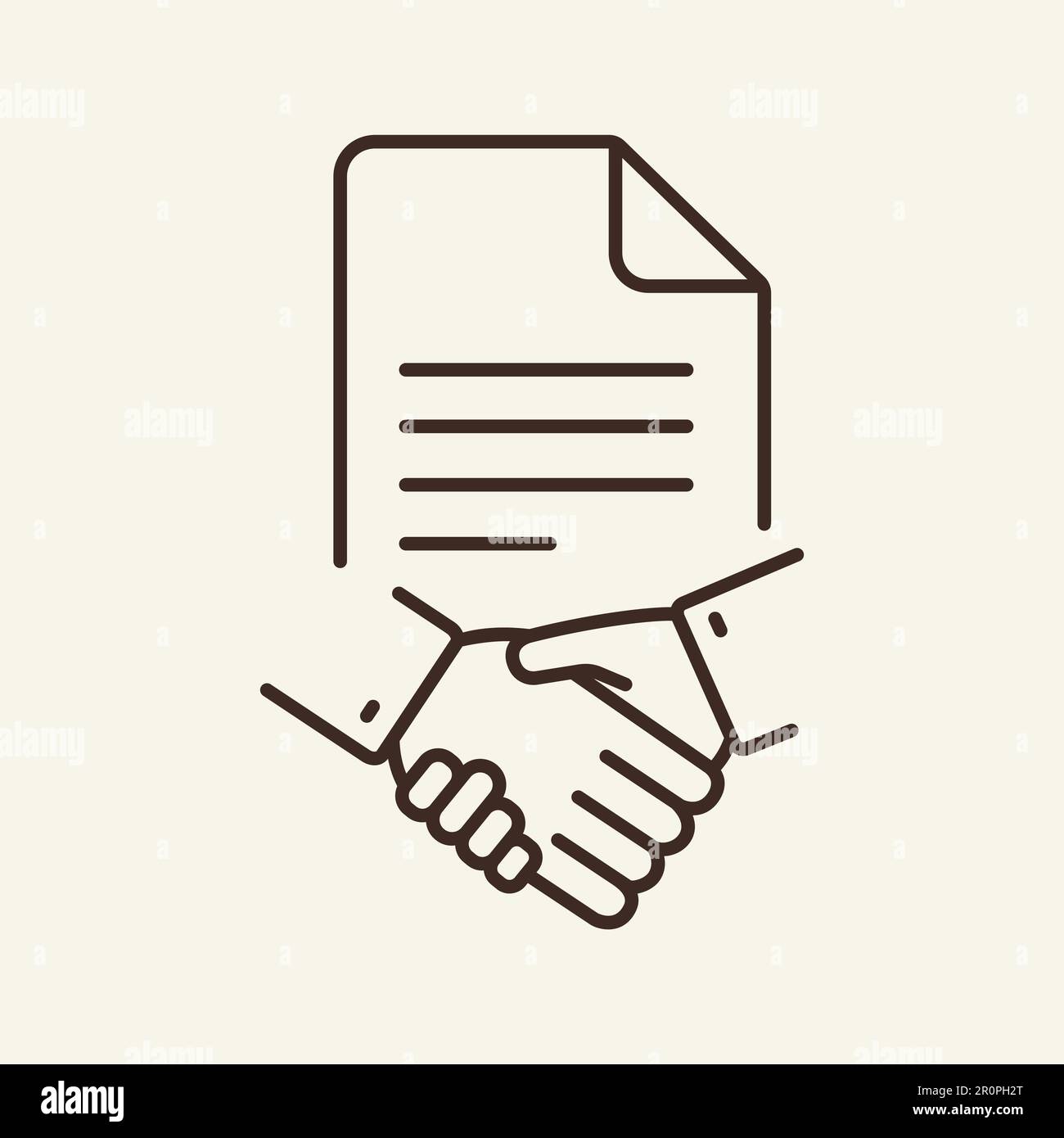 Business handshake paperwork Stock Vector Images - Alamy