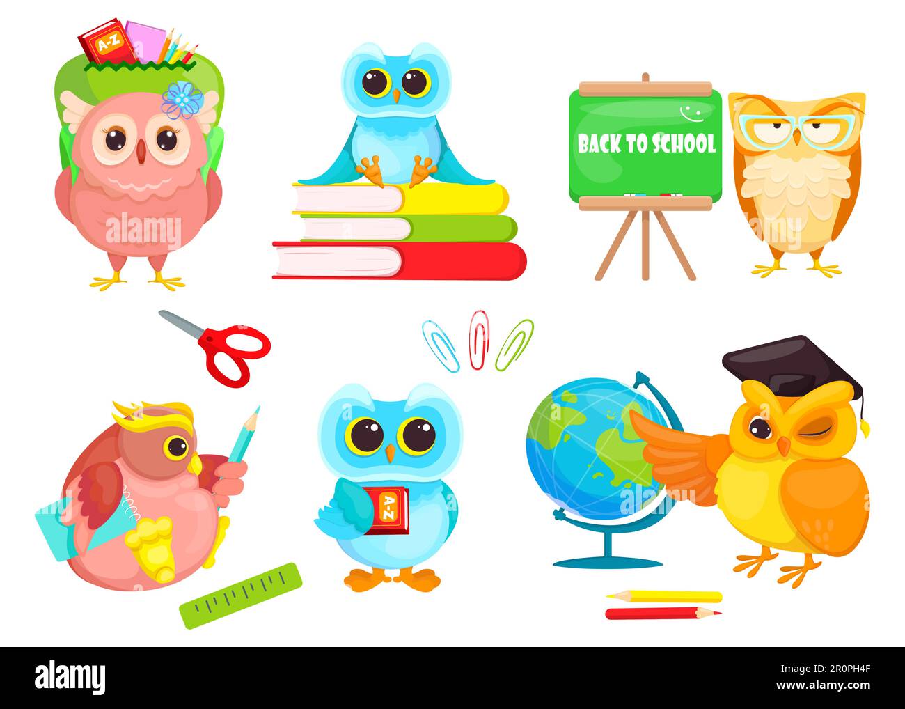 Educational owls set Stock Vector Image & Art - Alamy