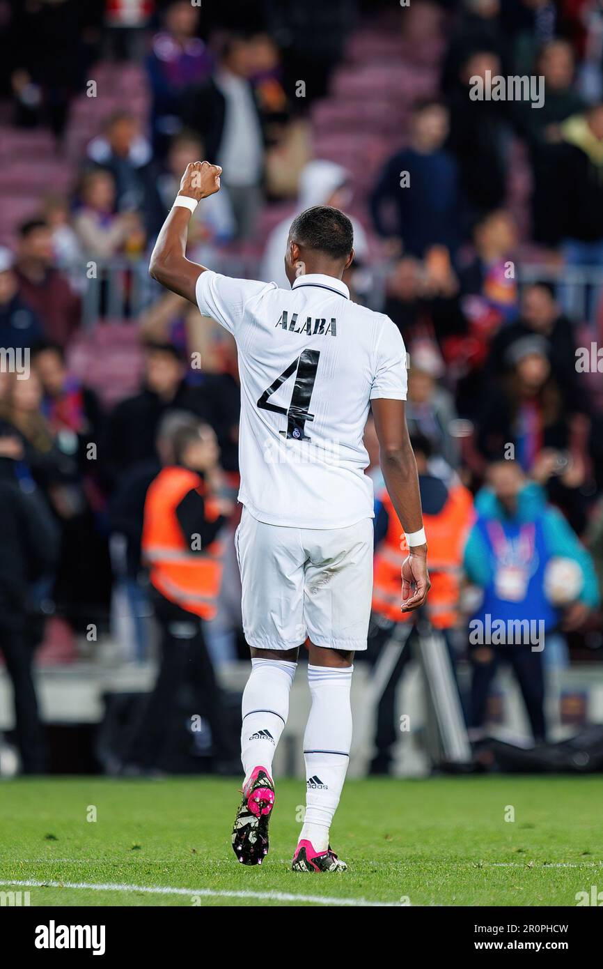 BARCELONA - APR 5: Alaba celebrates the victory at the Copa del Rey ...