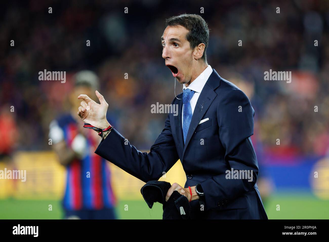 BARCELONA - APR 5: Alex Roca in action prior to the Copa del Rey match ...