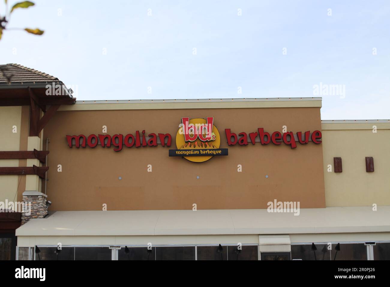 MISSOURI, USA - NOVEMBER 11. 2016 signage for Mongolian Barbeque ...