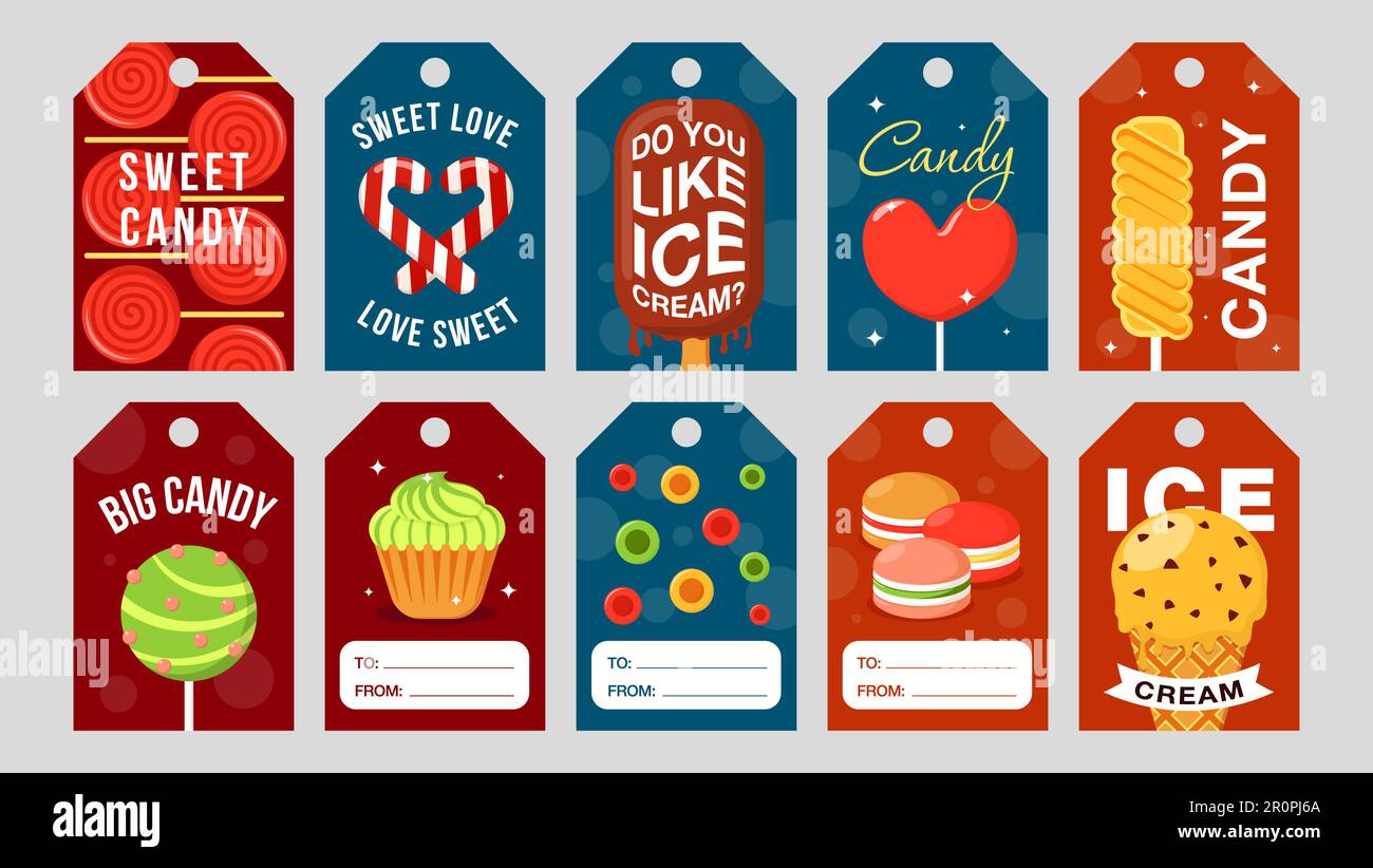 Sweets label set Stock Vector Image & Art - Alamy