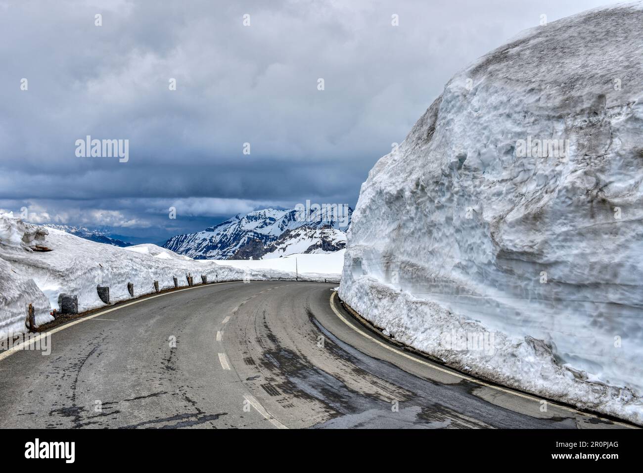 Großglockner, Hochalpenstraße, Winter, Schneewand, Schnee, Straße ...
