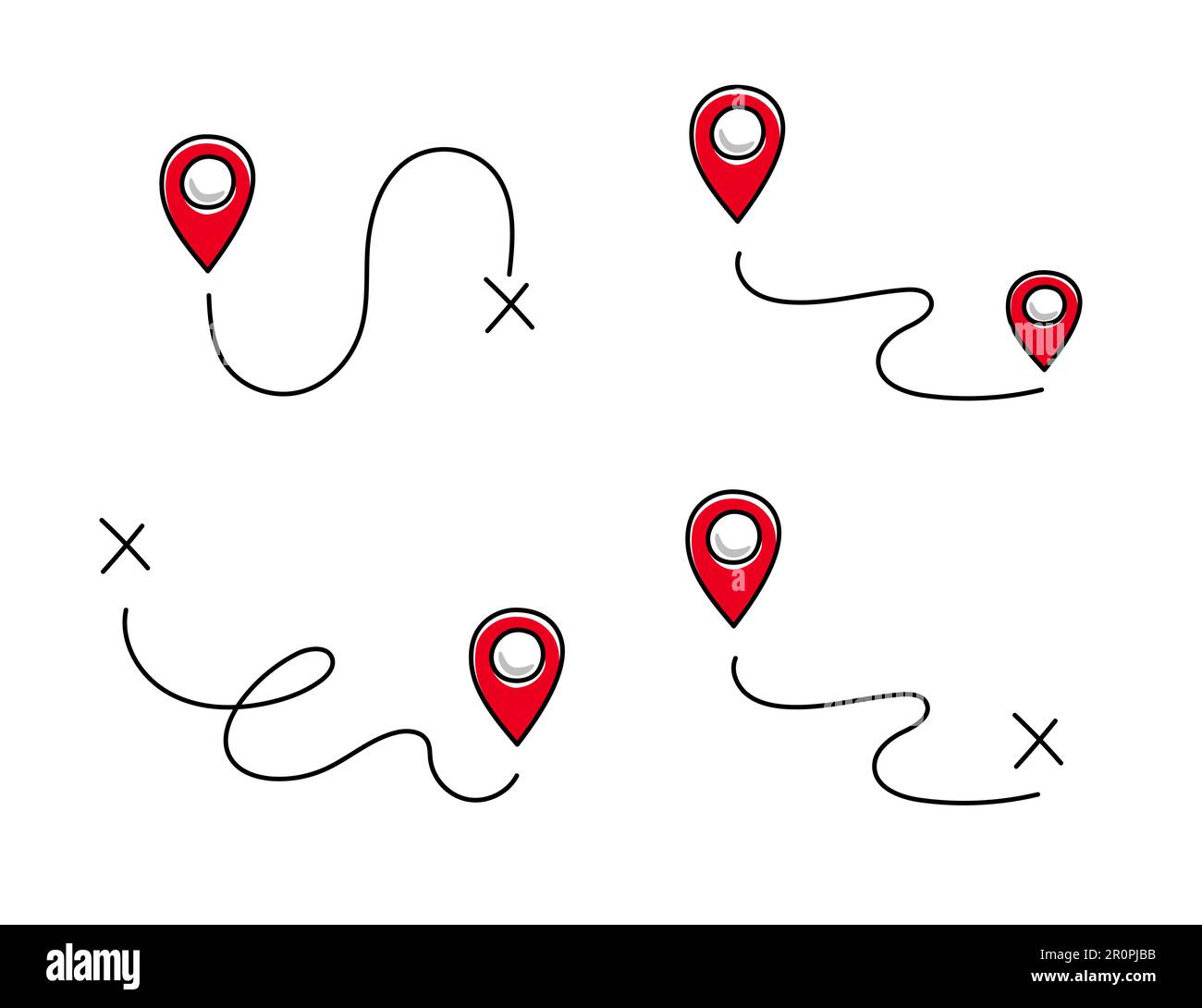 Pin doodle location icon. Hand drawn sketch style place maker, location pin, gps point pictogram ...