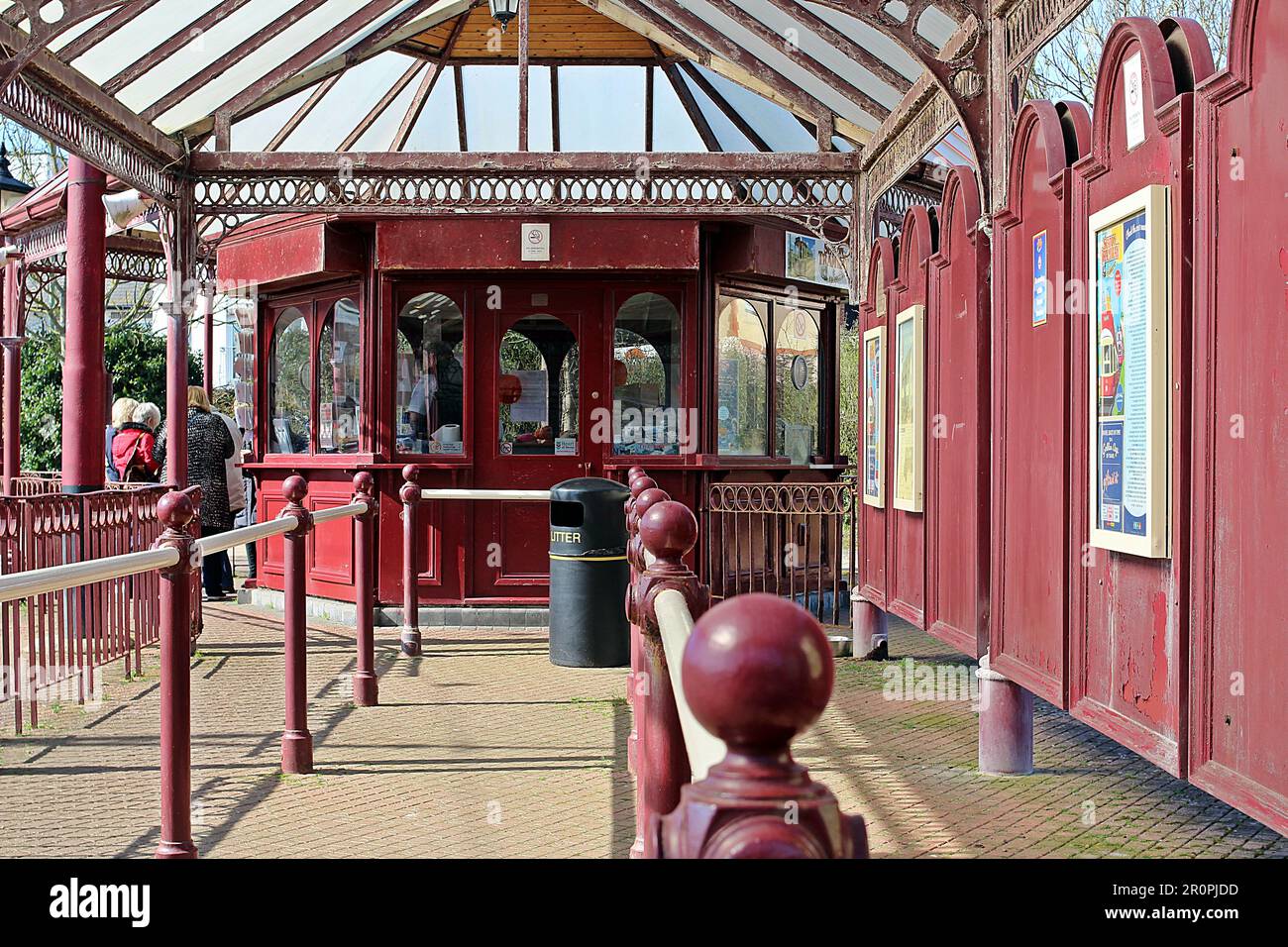 SEATON, DEVON, UK - MARCH 25, 2017 the narrow gauge electric Seaton ...