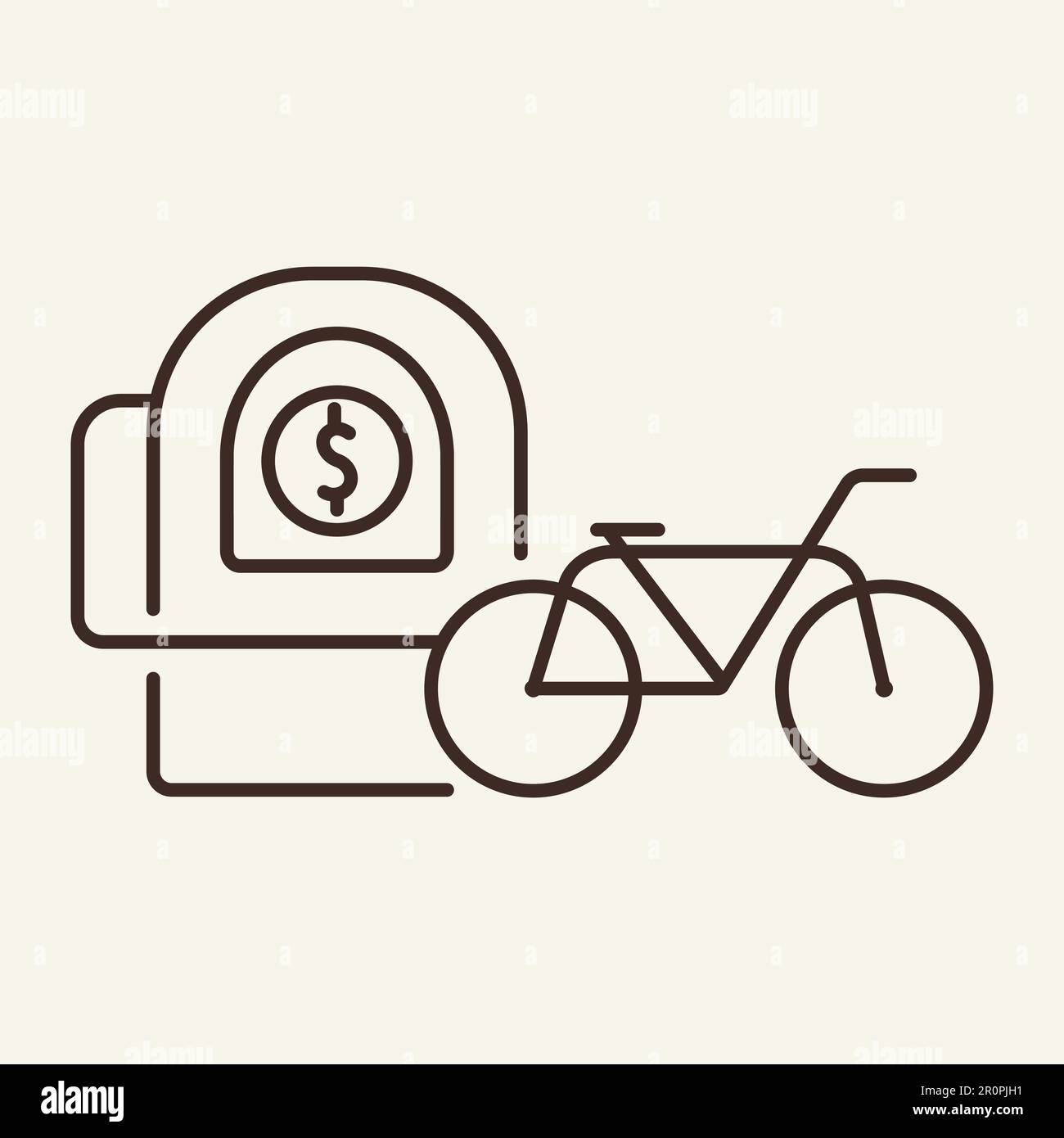 Bicycle rental system bike Stock Vector Images - Alamy