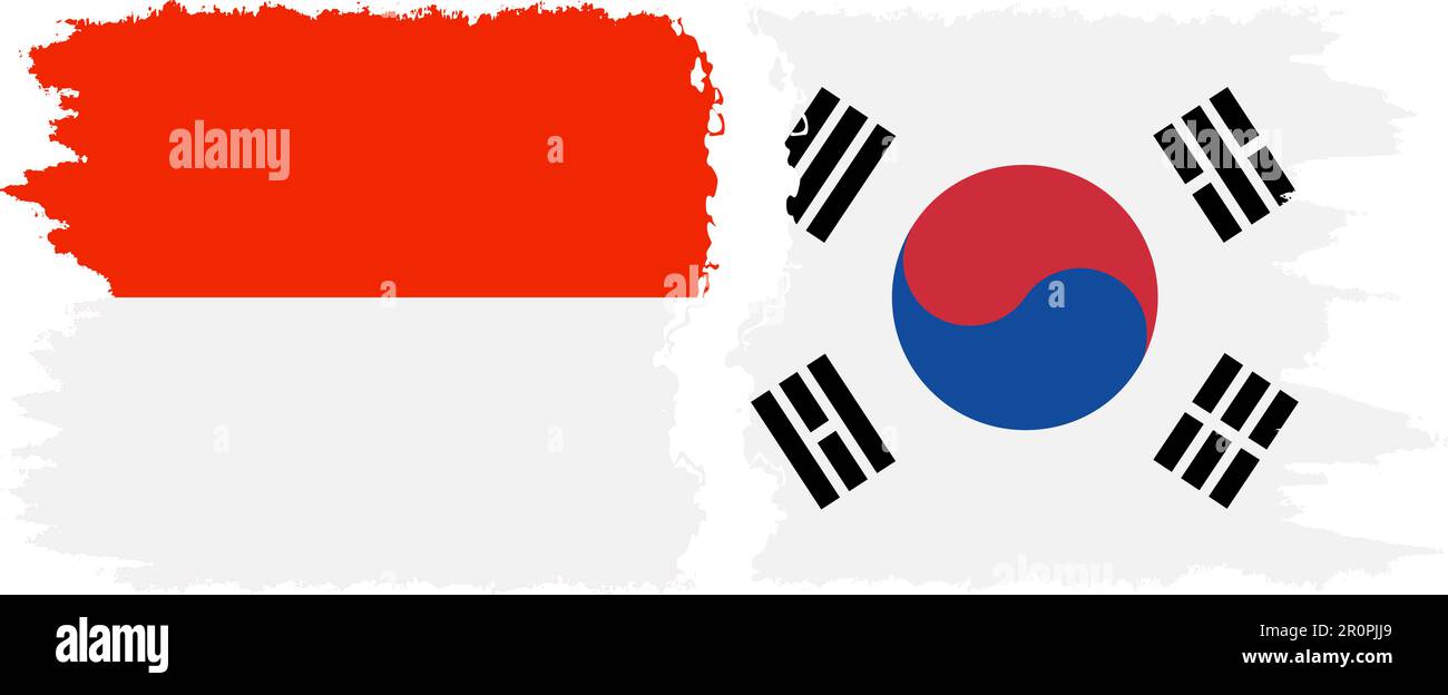 Indonesia south korea flag hi-res stock photography and images - Alamy