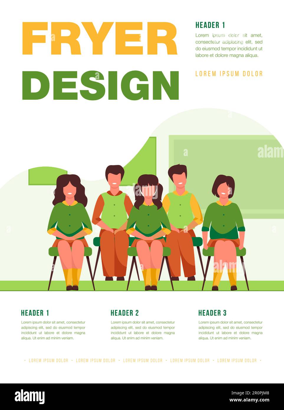 School students posing for class portrait in classroom Stock Vector ...