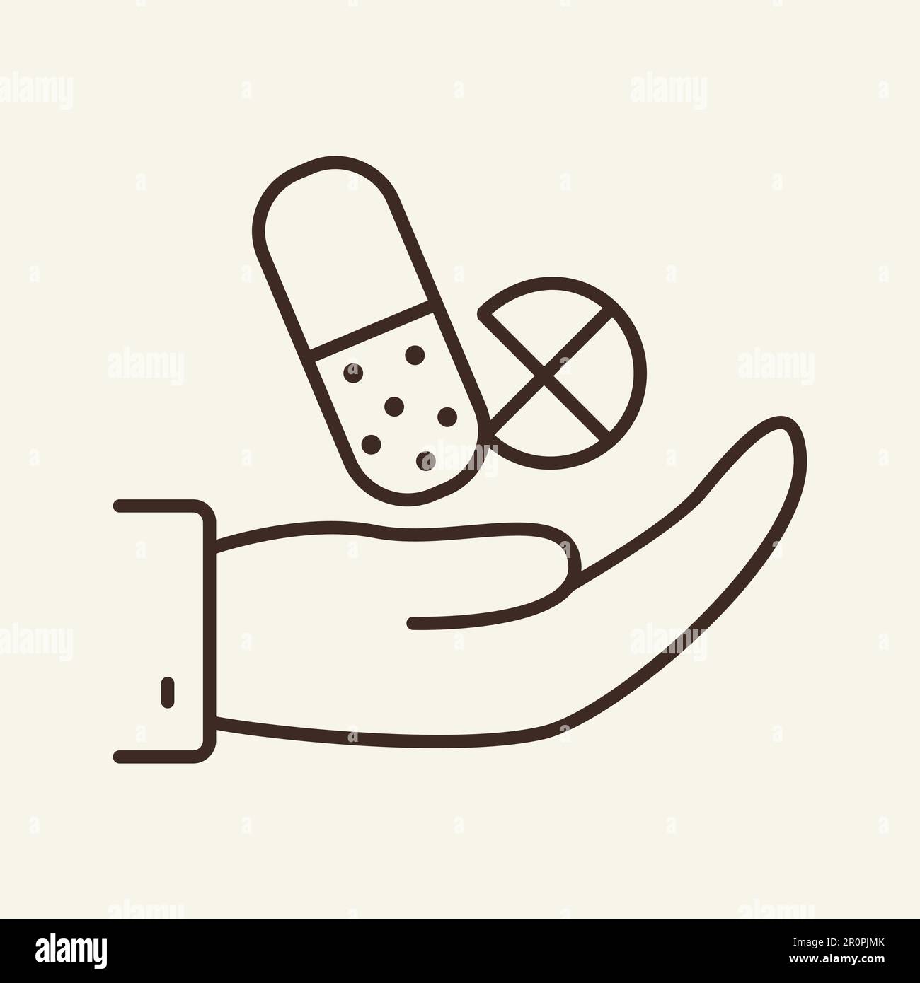 Pill hand black background Stock Vector Images - Alamy