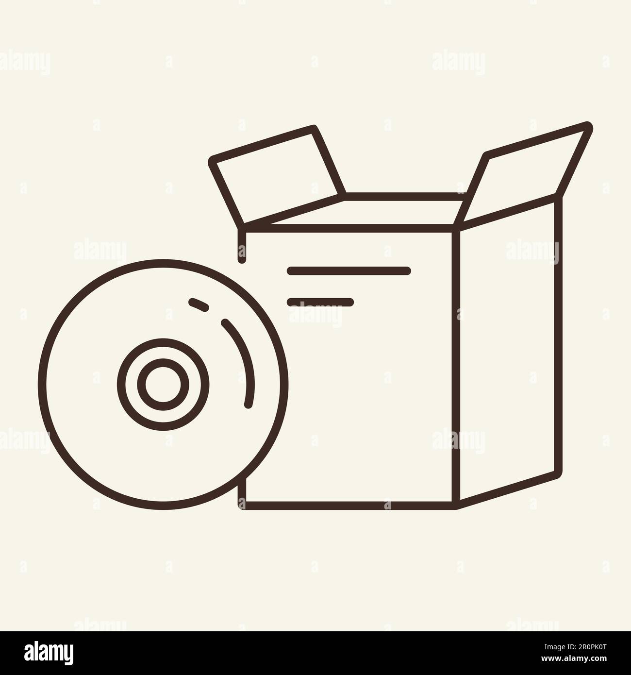 Box for CD line icon Stock Vector Image & Art - Alamy